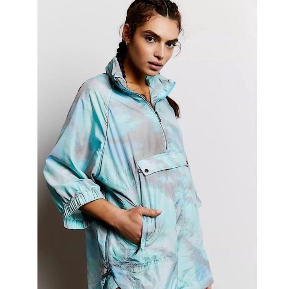 Free People Movement Blue To Dye For Packable Jacket … - Gem